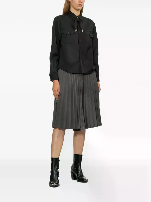 Toga Twill Ribbon Shirt