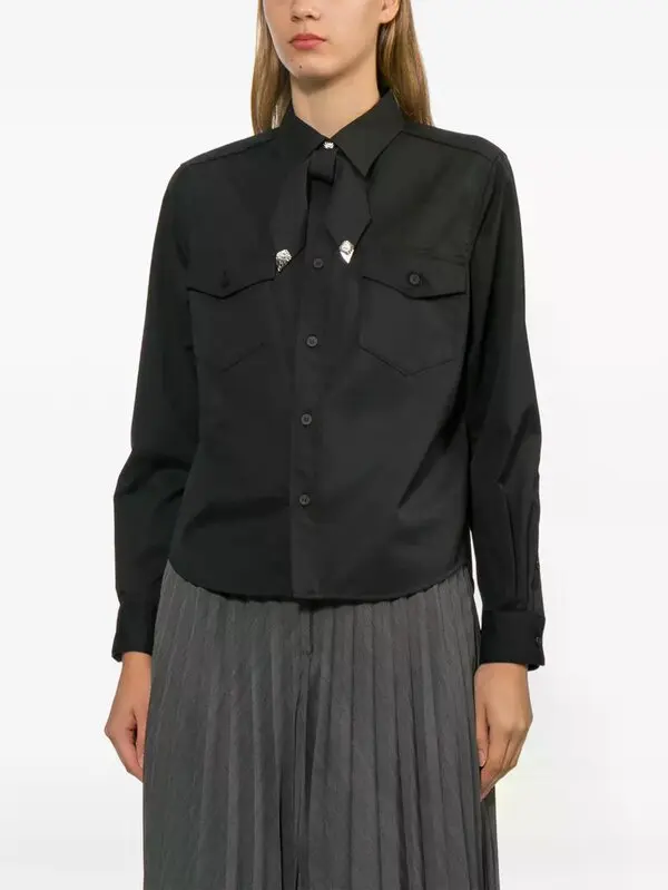 Toga Twill Ribbon Shirt