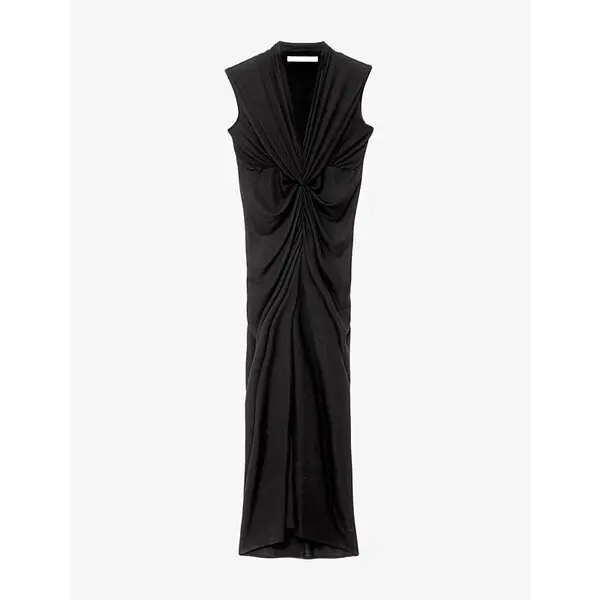 ALLSAINTS Dariya V-neck Wool-blend Maxi Dress