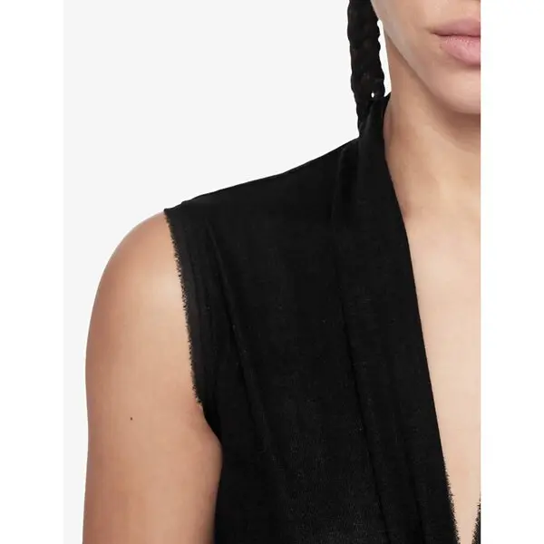 ALLSAINTS Dariya V-neck Wool-blend Maxi Dress