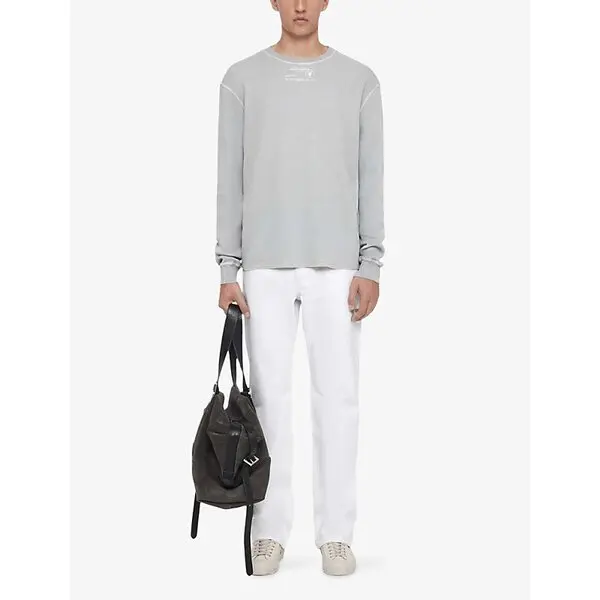 ALLSAINTS Raphy Logo-print Long-sleeve Cotton Crewneck