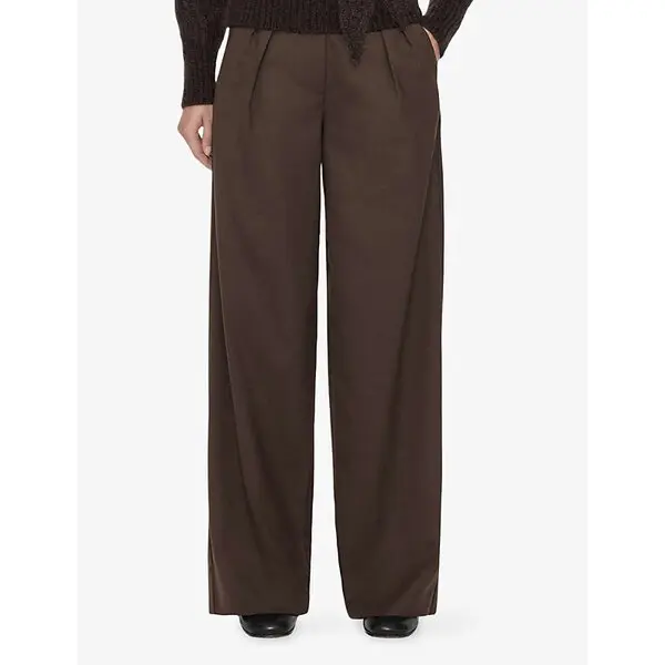 ALLSAINTS Laura Wide-leg Wool-blend Trousers