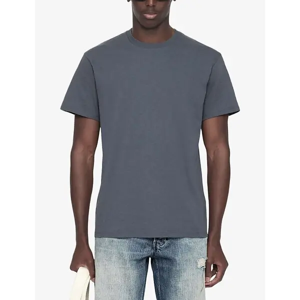 ALLSAINTS Hale Short-sleeved Cotton-jersey T-shirt - Navy Blue