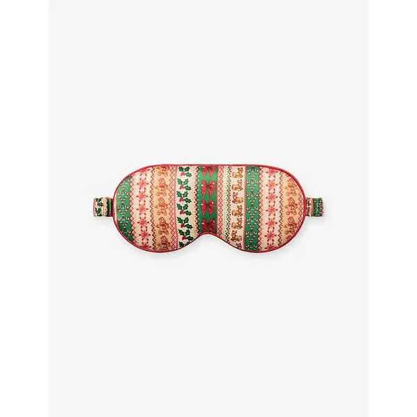 Slip Festive-print Silk Sleep Mask