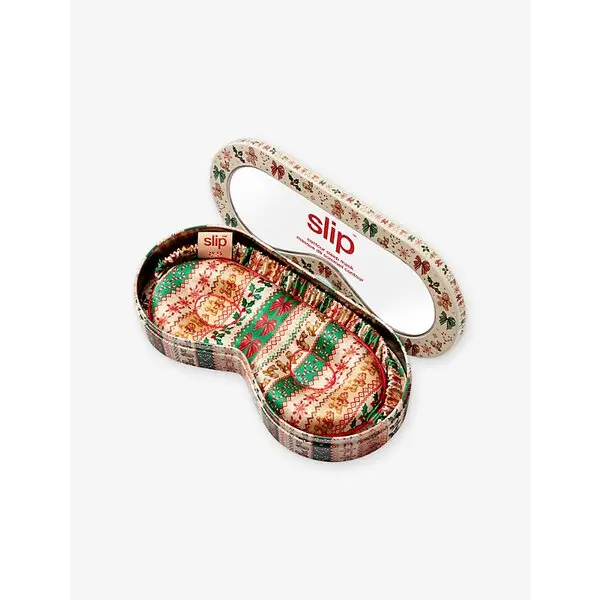 Slip Festive-print Silk Sleep Mask