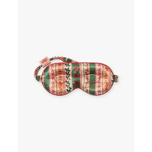 Slip Festive-print Silk Sleep Mask