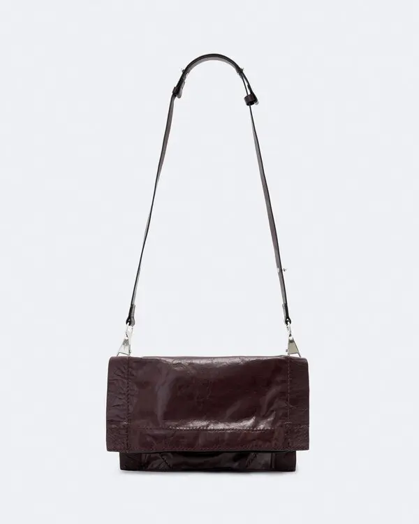 ALLSAINTS Lutece Fold Small Crossbody Bag - Red