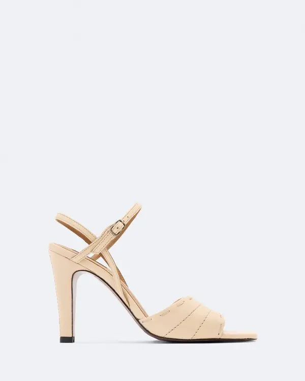 ALLSAINTS Lila Ankle Strap High Heel Sandals - White