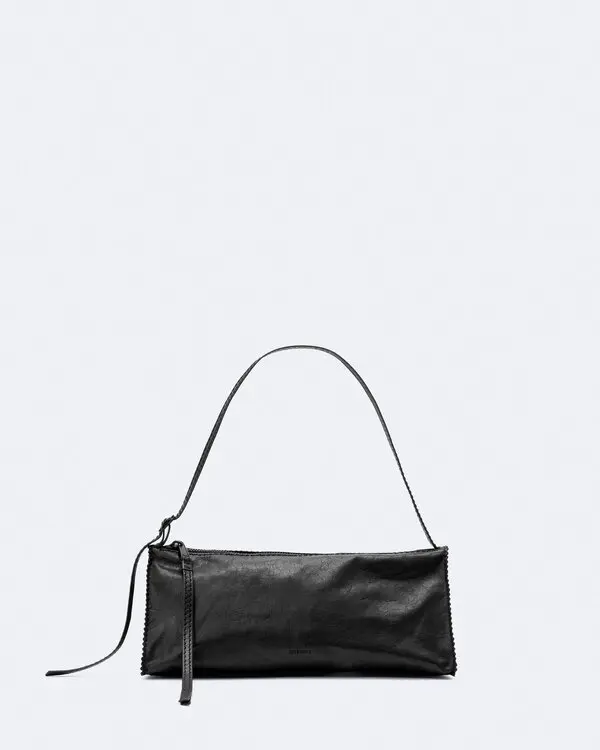 ALLSAINTS Textured Leather Shoulder Bag - Black