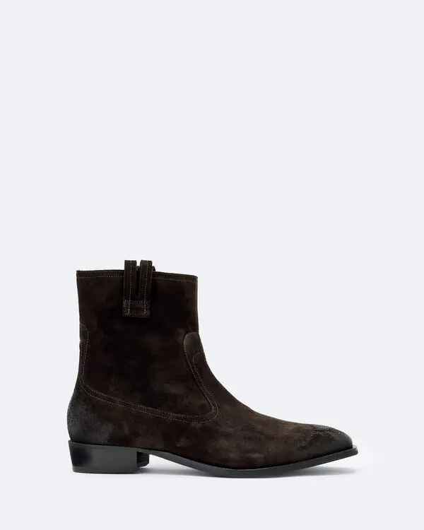 ALLSAINTS Suede Ankle Boots - Brown