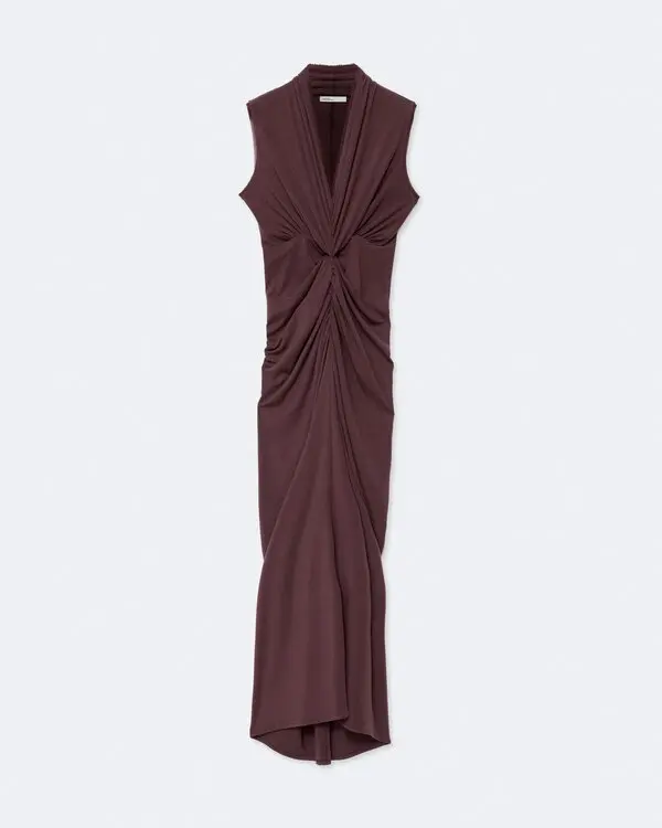 ALLSAINTS Dariya Draped Jersey Maxi Dress - Red