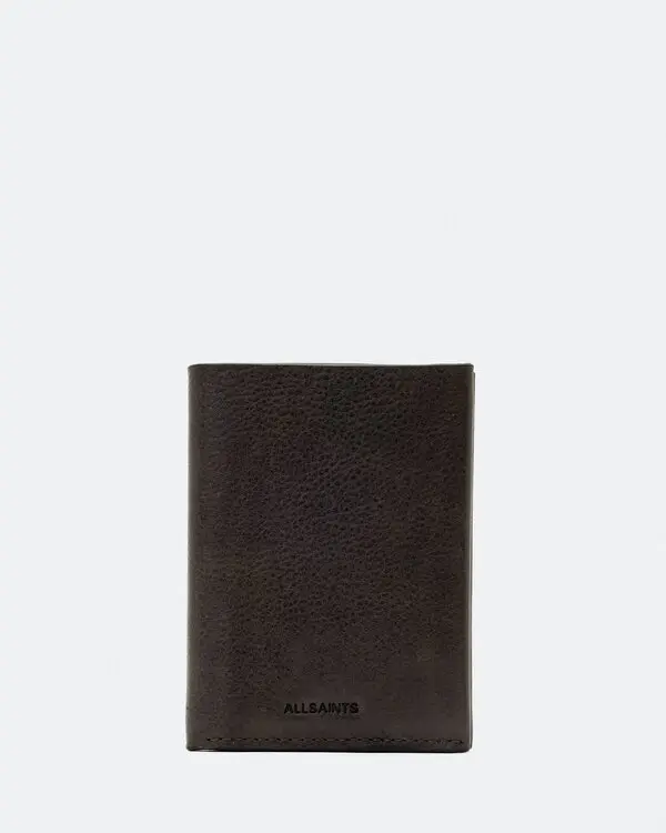 ALLSAINTS Axis Leather Bi-fold Wallet - Grey