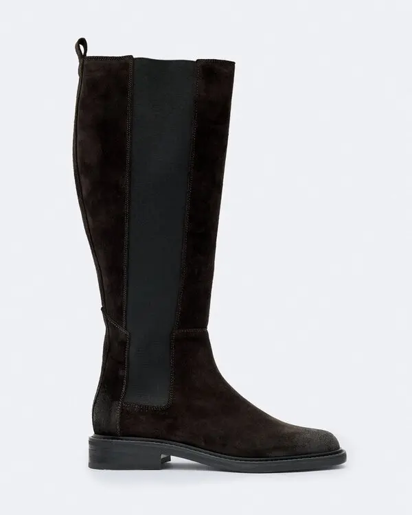 ALLSAINTS Suede Knee-high Chelsea Boots - Brown