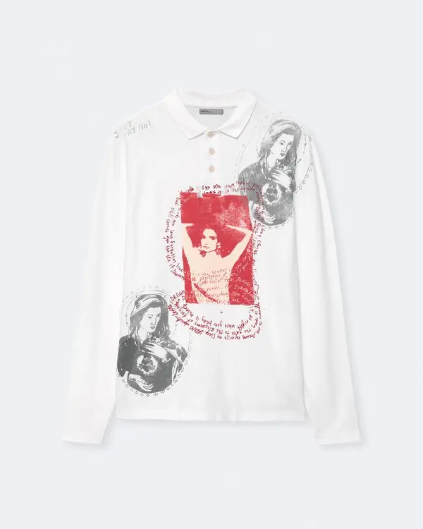 ALLSAINTS Dreams Long-sleeve Polo Shirt - White