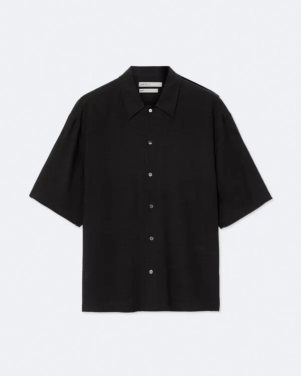 ALLSAINTS Archer Oversized Viscose Shirt - Black