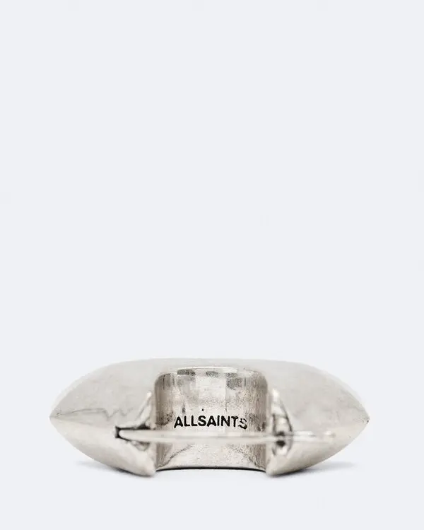 ALLSAINTS Meera Chunky Faceted Hoop Earrings - Silver