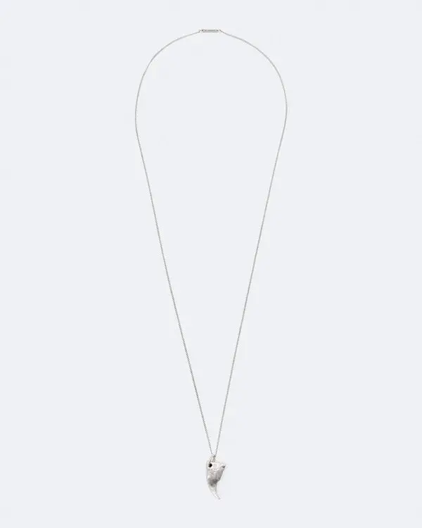 ALLSAINTS Talon Pendant Long Necklace - Silver