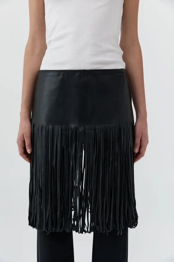 ST. AGNI Fringe Belt Skirt
