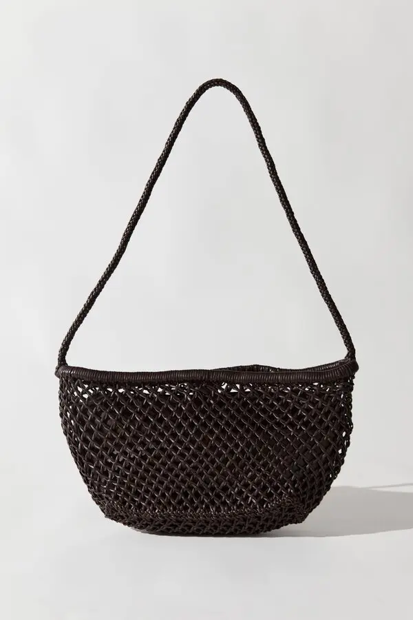 ST. AGNI Mesh Crescent Bag - Coffee