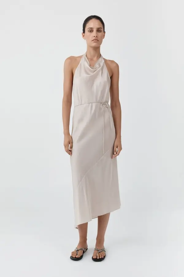 ST. AGNI Silk Wrap Dress