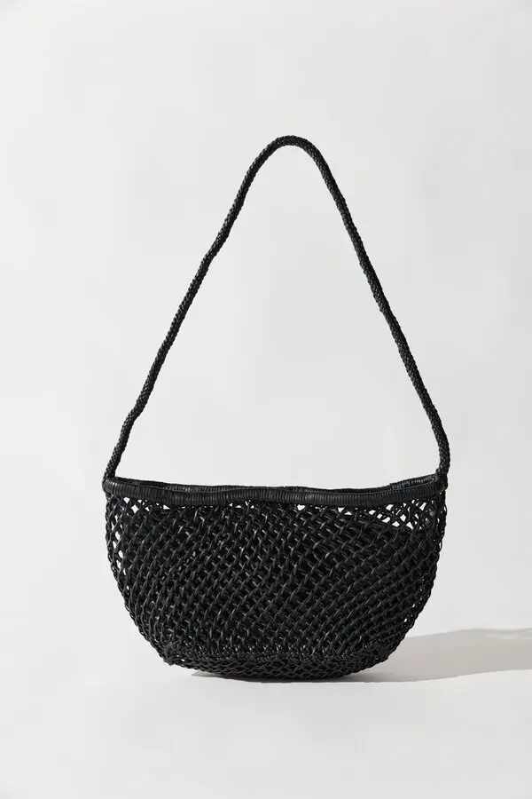 ST. AGNI Mesh Crescent Bag - Black
