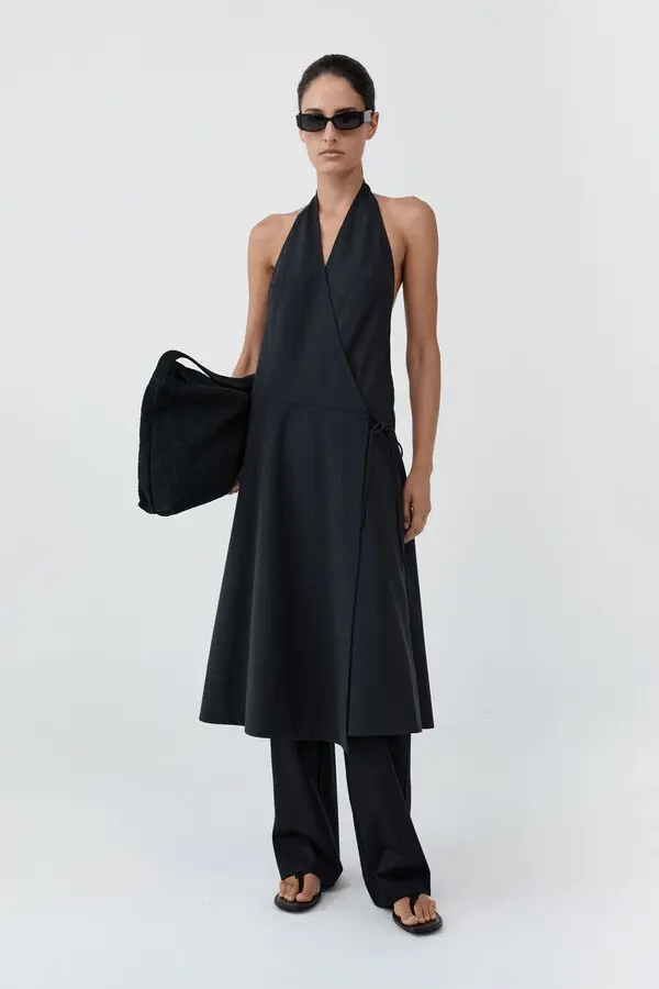 ST. AGNI Wool Wrap Dress