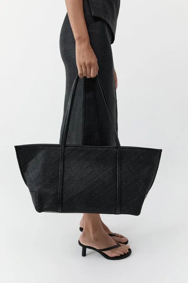 ST. AGNI Woven Bateau Tote