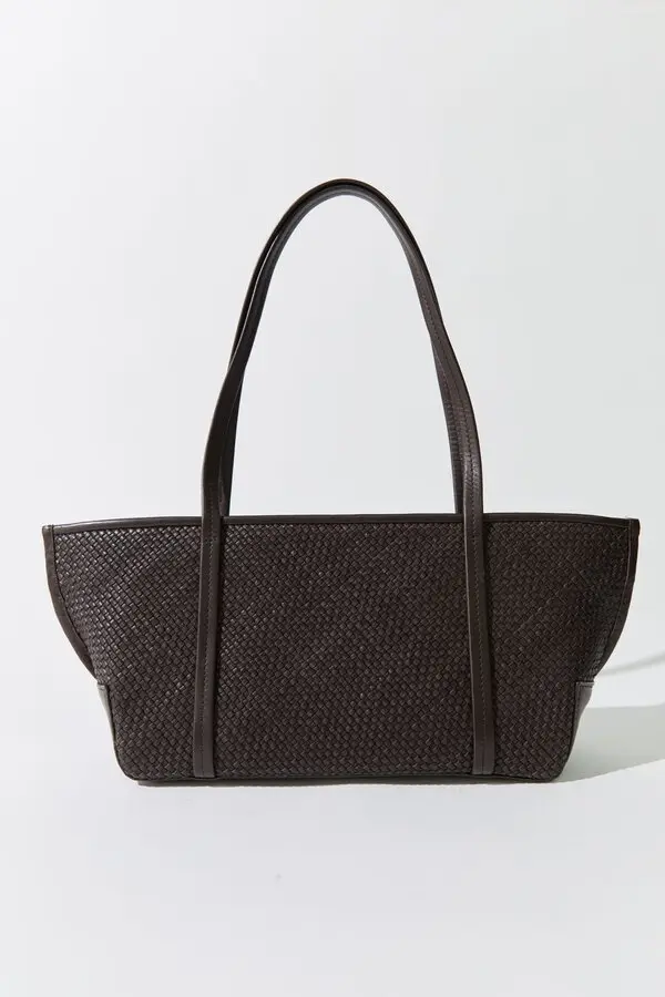 ST. AGNI Woven Slim Bateau Tote