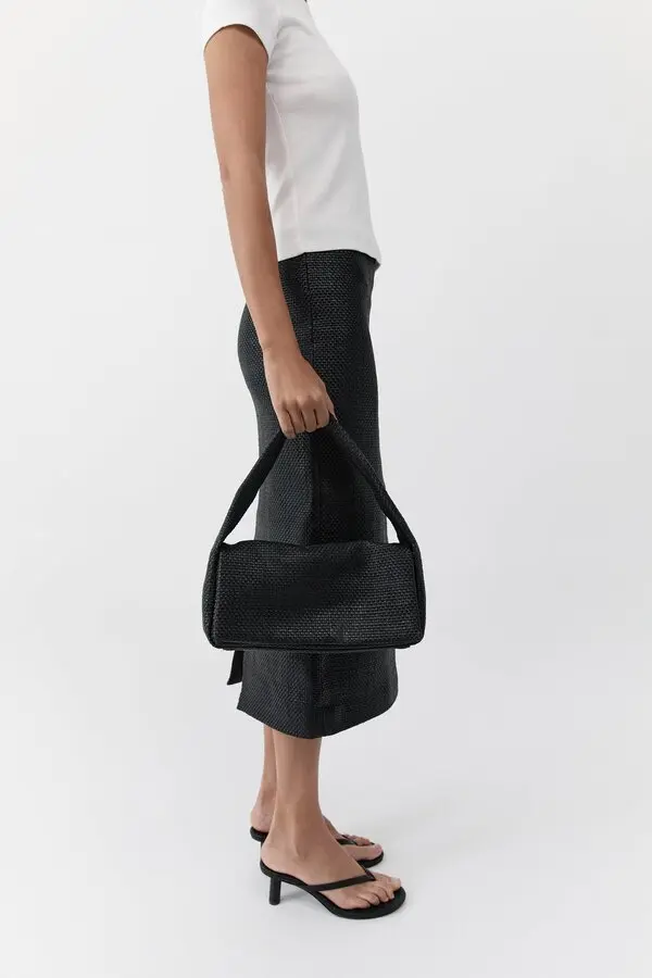 ST. AGNI Woven Slim Satchel