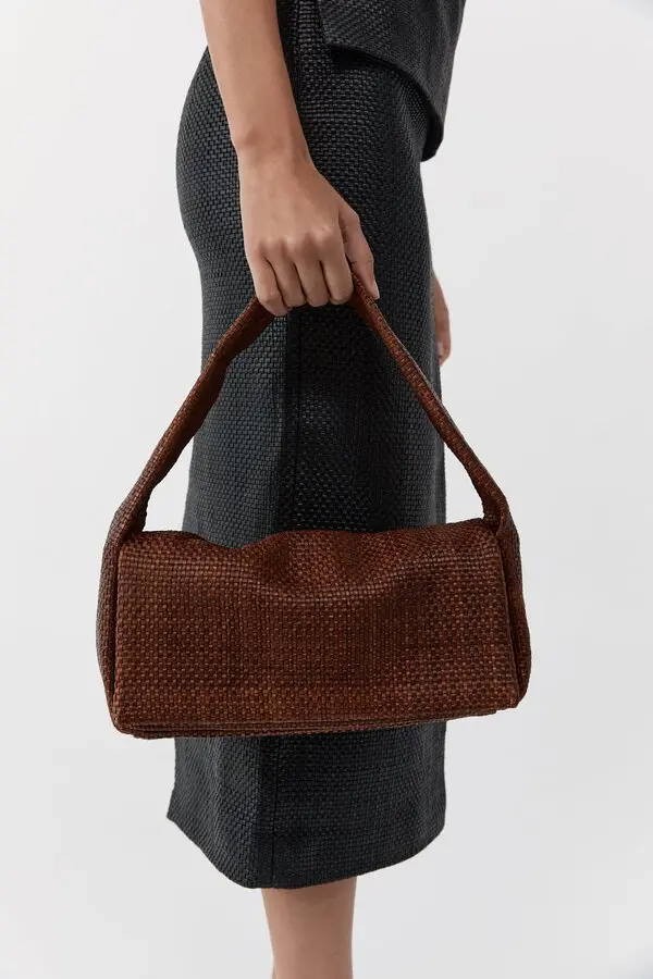ST. AGNI Woven Slim Satchel