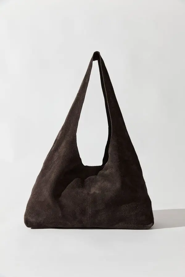 ST. AGNI Suede Soft Bag - Coffee