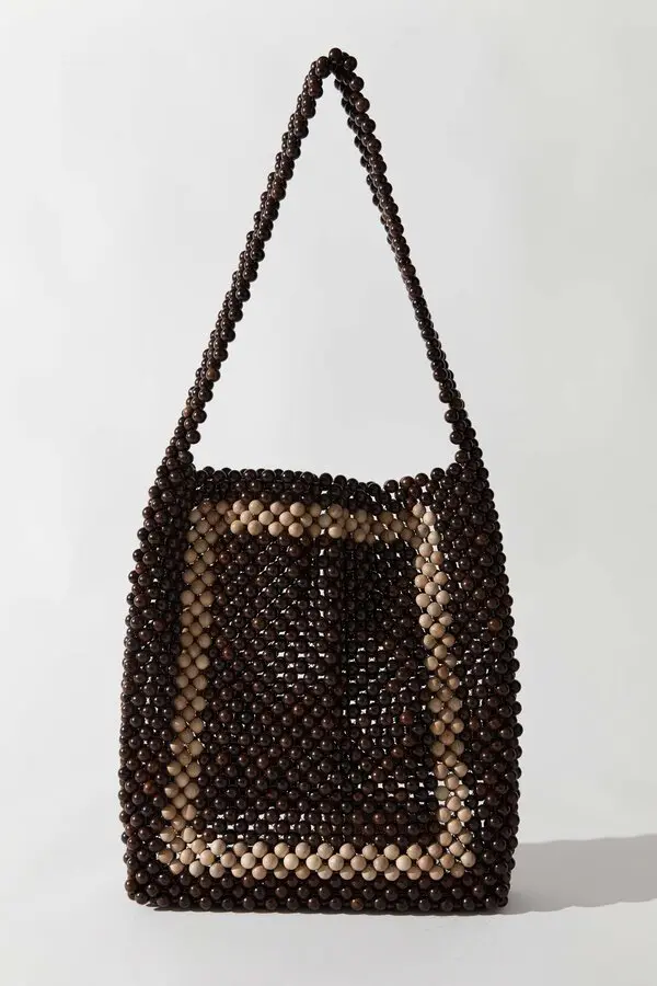 ST. AGNI Taxi Bag - Coffee/ecru