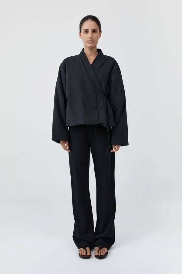 ST. AGNI Pillow Wool Wrap Jacket