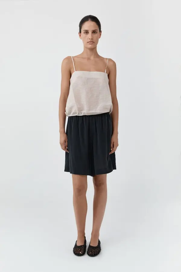 ST. AGNI Silk Everyday Relaxed Shorts