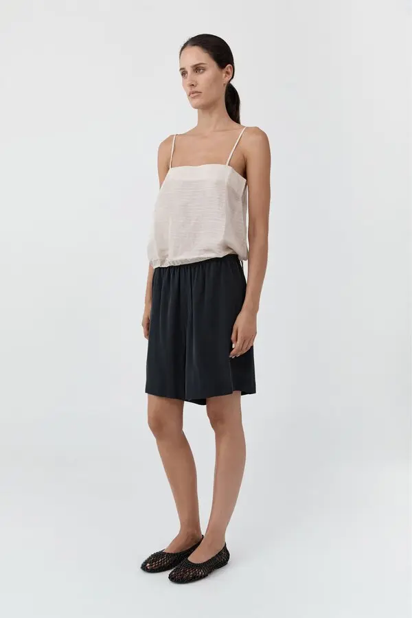 ST. AGNI Silk Everyday Relaxed Shorts