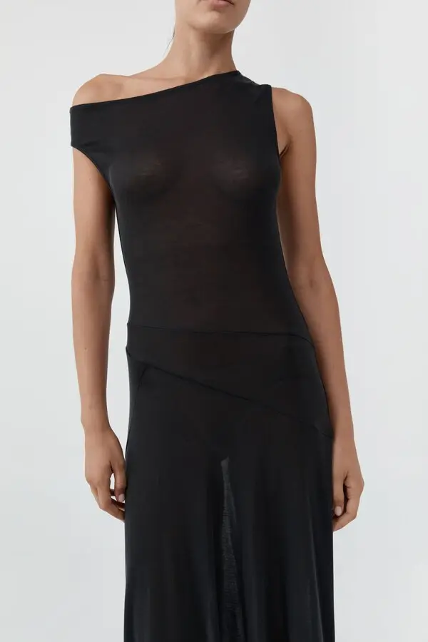 ST. AGNI Fine Jersey Off Shoulder Dress