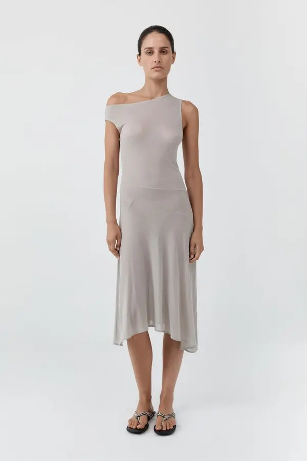 ST. AGNI Fine Jersey Off Shoulder Dress