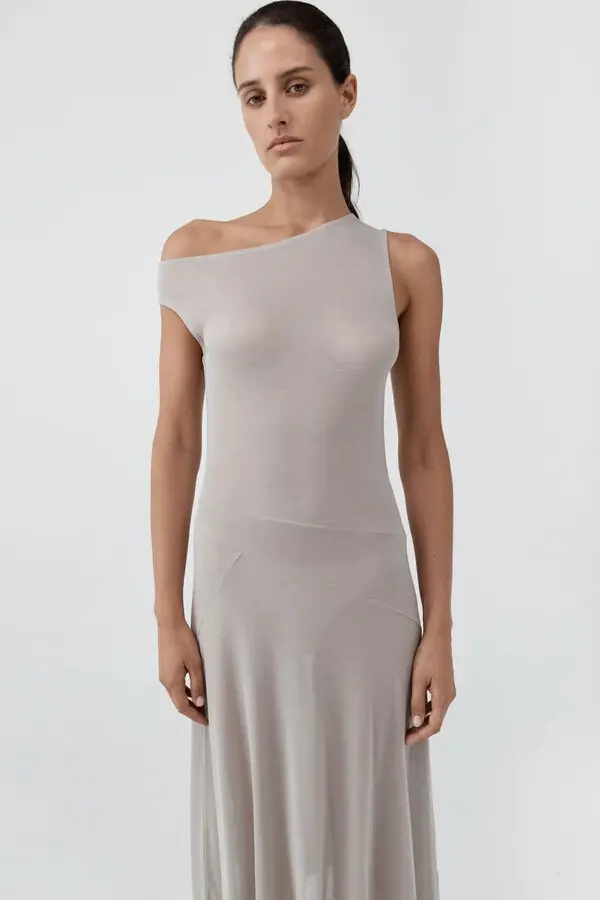 ST. AGNI Fine Jersey Off Shoulder Dress
