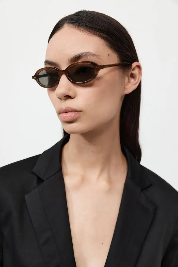ST. AGNI 90s Slim Oval Sunglasses
