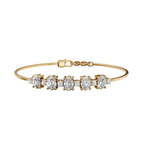 AYA FINE JEWELRY 14k Gold Oval Diamond Bracelet - Yellow