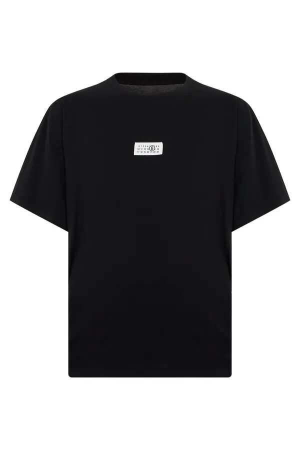 MAISON MARGIELA Logo Label Cotton Short-sleeve T-shirt - Black