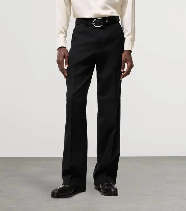 Burberry Wool Grain De Poudre Tailored Trousers