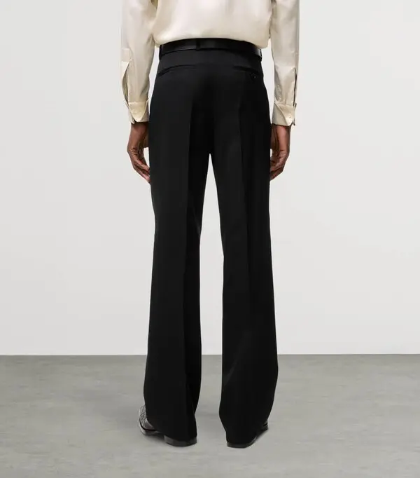 Burberry Wool Grain De Poudre Tailored Trousers