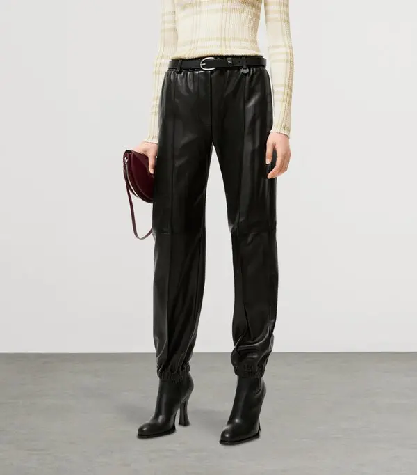 Burberry Leather Tapered Trousers
