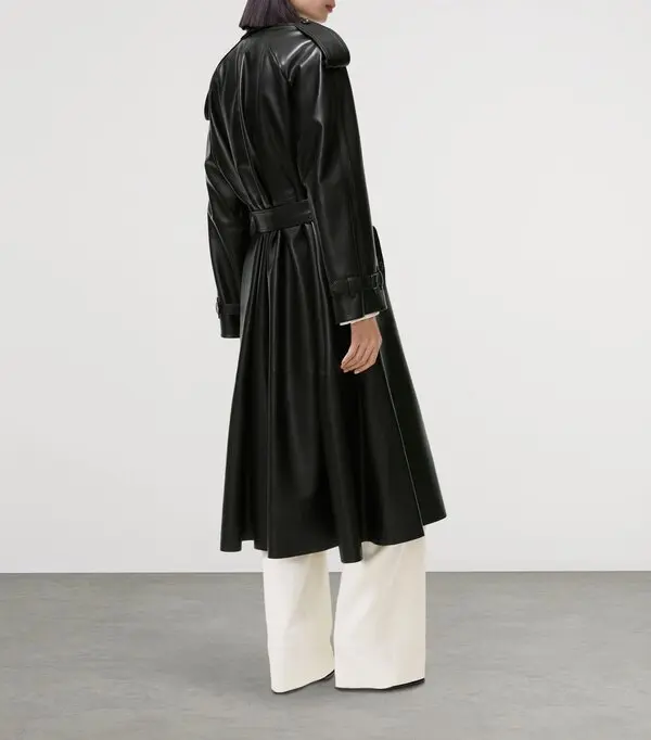 Burberry Leather Wrap Trench Coat