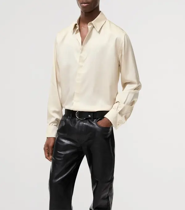 Burberry Silk Relaxed Fit Shirt
