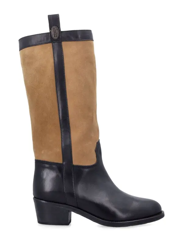 FORTELA Suede And Leather Tall Boots