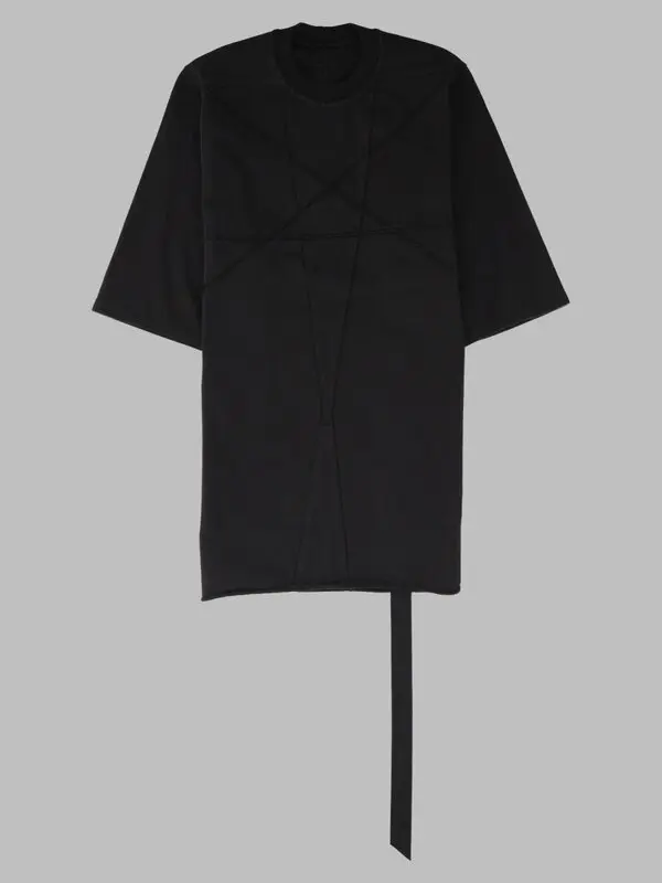 Rick Owens 100% Cotton T-shirt Made In Italy - Black