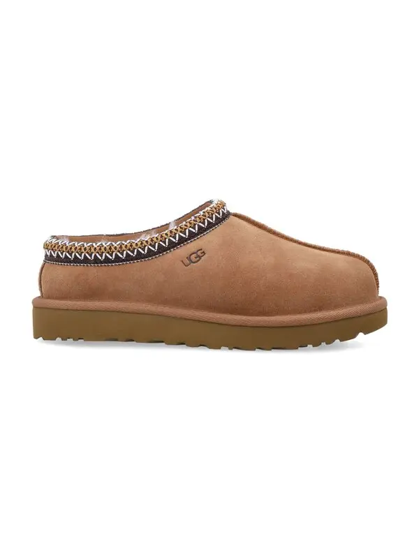 UGG Tasman Ii Suede Shearling Lined Mule Slipper With Recycled Uggbraid Trim - Chesnut