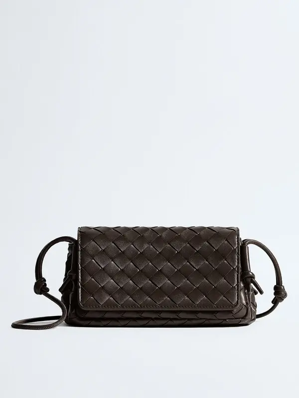 Bottega Veneta Two-compartment Leather Mini Crossbody Bag - Marrone
